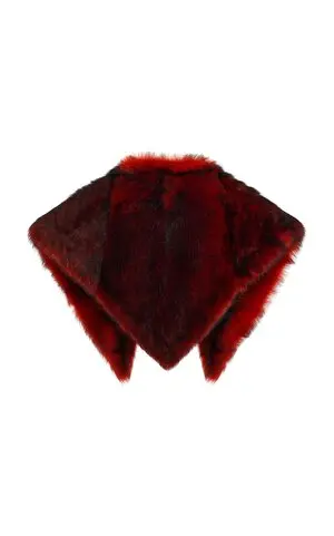 Calvin Klein Geneviève Two-tone Shearling Scarf
