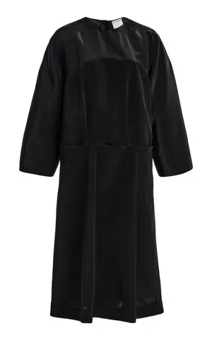 Calvin Klein Eudora Satin Midi Dress - Black