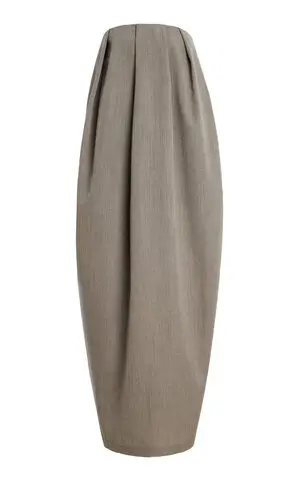 Calvin Klein Rain Strapless Wool Maxi Dress - Grey