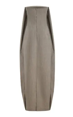 Calvin Klein Rain Strapless Wool Maxi Dress