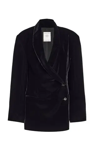 Calvin Klein Salma Velvet Blazer - Black