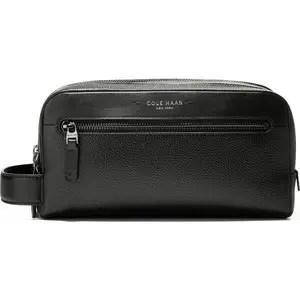 Cole Haan Damon Leather Dopp Kit - Black