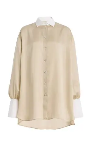Calvin Klein Capri Silk Shirt - Ivory