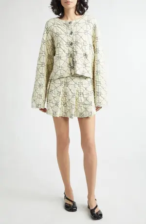 YANYAN June Boxy Jacquard Cardigan