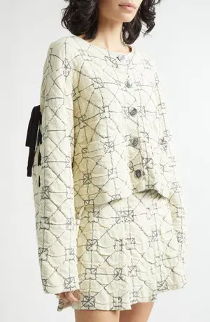 YANYAN June Boxy Jacquard Cardigan