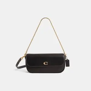 COACH Restored Brook Flap Chain Bag - Brass/black