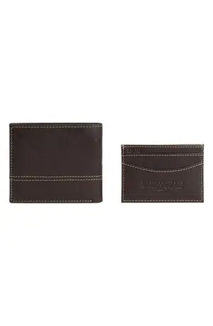 Barbour Tyneside Leather Wallet & Card Holder Set