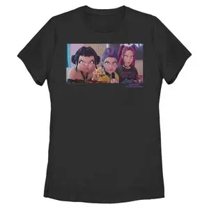 KPOP DEMON HUNTERS K-pop Demon Hunters Angry Trio Scene Graphic T-shirt