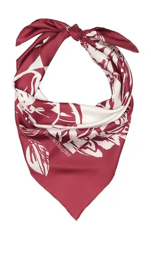 FAVORITE DAUGHTER The Vintage Floral Silk Square - Red