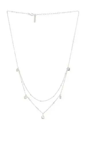 CASA CLARA Lennox Necklace In Metallic Silver - Silver Flora
