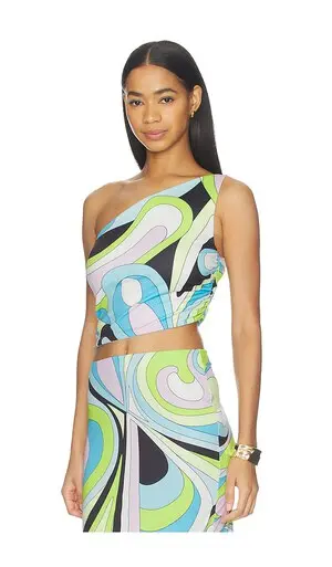 CIN CIN One-shoulder Cropped Top With Ruching