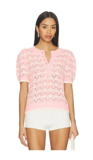 Heartloom Verano Top In Pink,white - Ballet