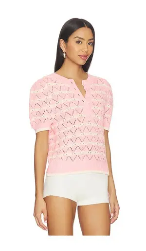 Heartloom Verano Top In Pink,white