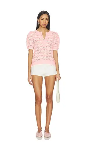 Heartloom Verano Top In Pink,white