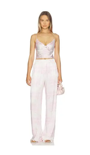 LoveShackFancy Emeraine Top In White,pink