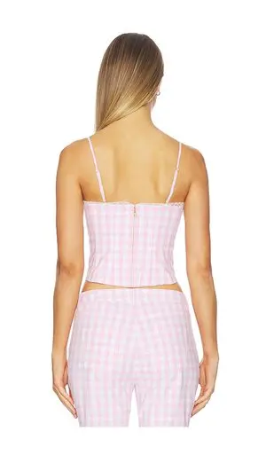 LoveShackFancy Bensen Bustier In Pink