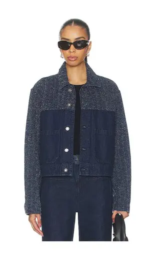 FAVORITE DAUGHTER The Leave An Impression Jacket In Blue - Marfa