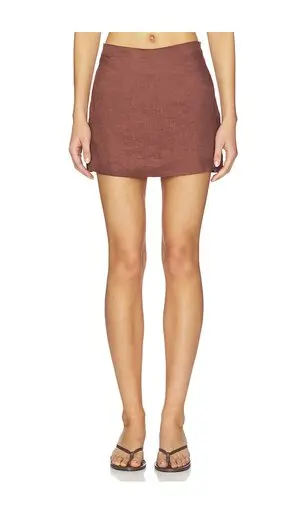 L*Space Venice Skort In Brown - Cafe