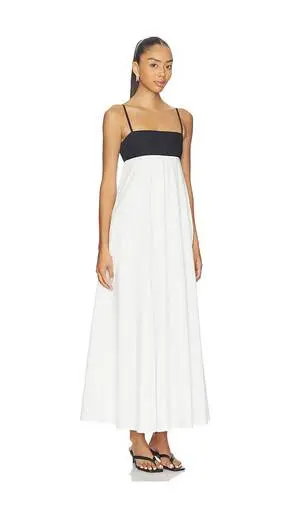 L*Space Raveena Dress In White - Black & Cream