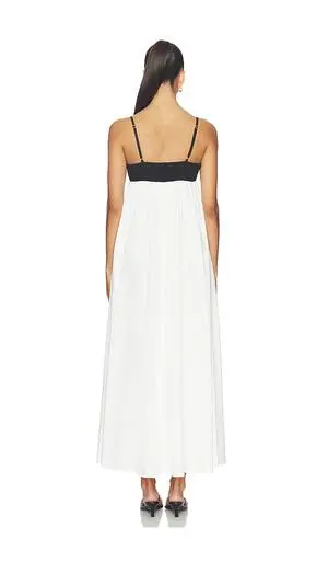 L*Space Raveena Dress In White - Black & Cream