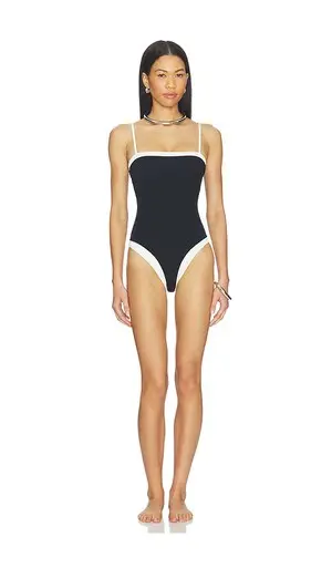 L*Space Tess One Piece In Black,white - Black & Cream