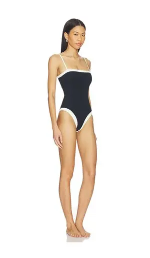 L*Space Tess One Piece In Black,white - Black & Cream