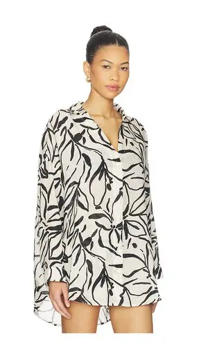 L*Space Rio Tunic Top In Black,white
