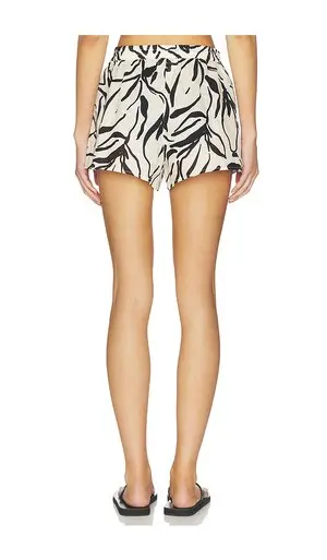 L*Space Rio Short In Black,white - Heavy Petal