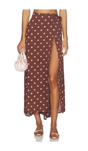 L*Space Ever Wrap Skirt In Brown