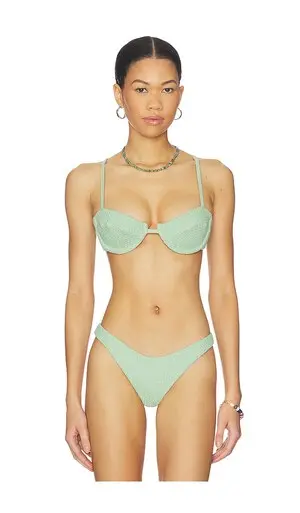 Peixoto Lara Bikini Top In Mint - Palma Queen