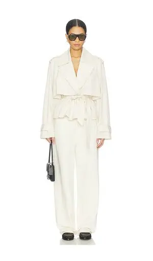 Joe's Jeans The Liz Cropped Trench Coat - Ecru