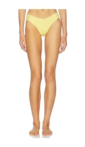 BAHIA MARIA Classic Bikini Bottom In Yellow - Butter