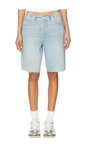 Free People X We The Free Montana Raw Hem Short In Blue - Cowgirl Blues