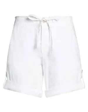 120% Lino Shorts & Bermuda Shorts Size Linen - White