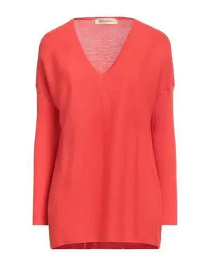 GENTRYPORTOFINO Sweater Blush Size Cotton, Cashmere - Tomato Red