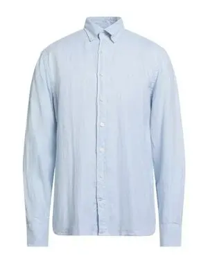 HACKETT Shirt Slate Size Linen - Blue