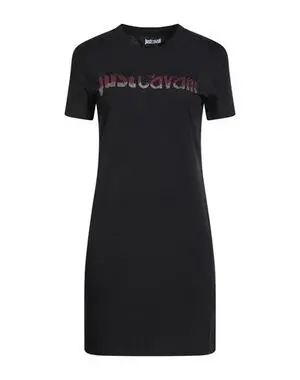 Just Cavalli Mini Dress Size Cotton - Black
