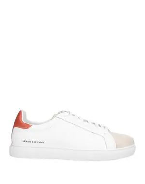 Armani Exchange Sneakers Size Cow Leather - White