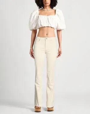 Armani Exchange Cotton And Elastane Flared Pants - Beige