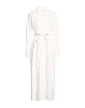 Max Mara Maxi Dress Size Cotton, Elastane - White