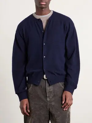Auralee Brushed Cashmere And Cotton-blend Cardigan