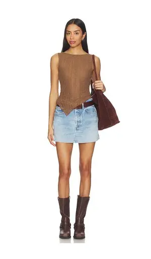 MORE TO COME Palima Top - Brown