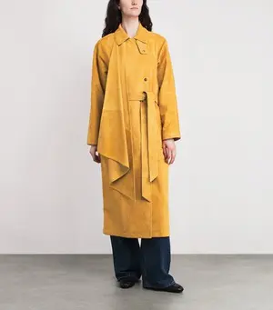 RETORI Suede Scarf Trench Coat