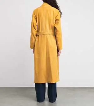 RETORI Suede Scarf Trench Coat