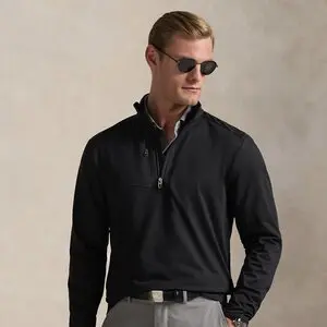 Ralph Lauren Classic Fit Stretch Quarter-zip Pullover - Polo Black