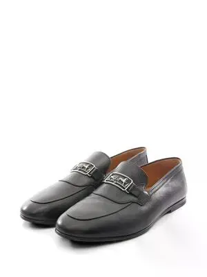 Hermès 2010s Time Leather Loafers - Black
