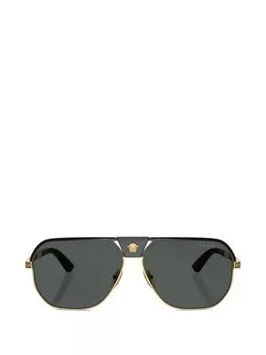 Versace Medallion Pilot Sunglasses Black
