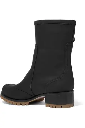 Red Valentino Coated Leather Ankle Boots
