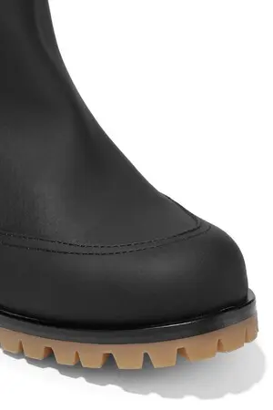 Red Valentino Coated Leather Ankle Boots