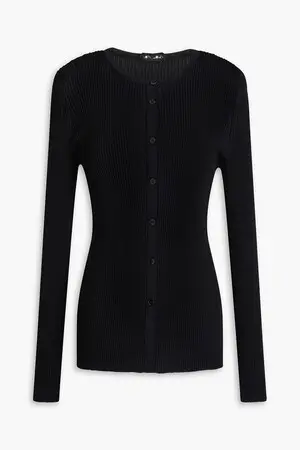 TOM FORD Ribbedknit Cardigan - Black